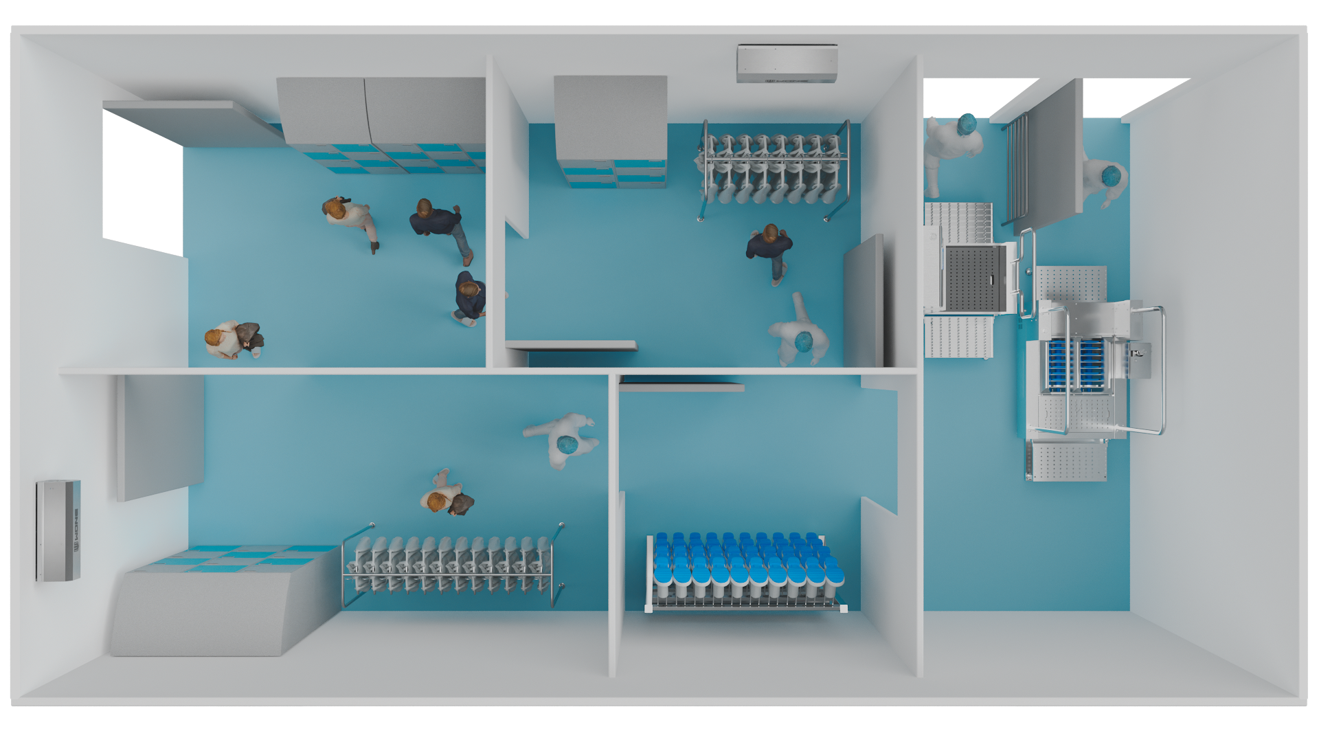 Hygiene Solution in Changing Room | Food Workshop Entrance